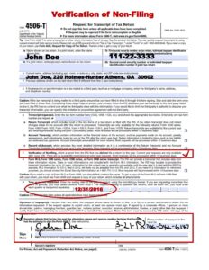 Verification of Non-Filing - Sample Form 4506T (PDF) - UGA Student ...